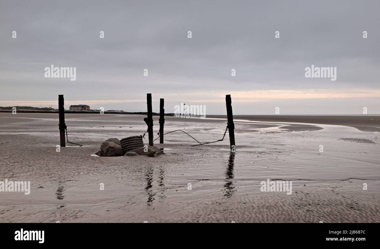 Beaches Hotel and derelict marker Barkby Beach nr Pontins Prestatyn ...