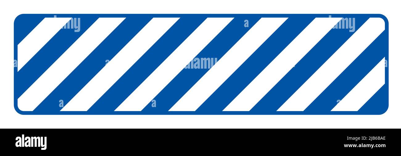 Blue / White Striped Floor Sign On White Background Stock Vector Image ...