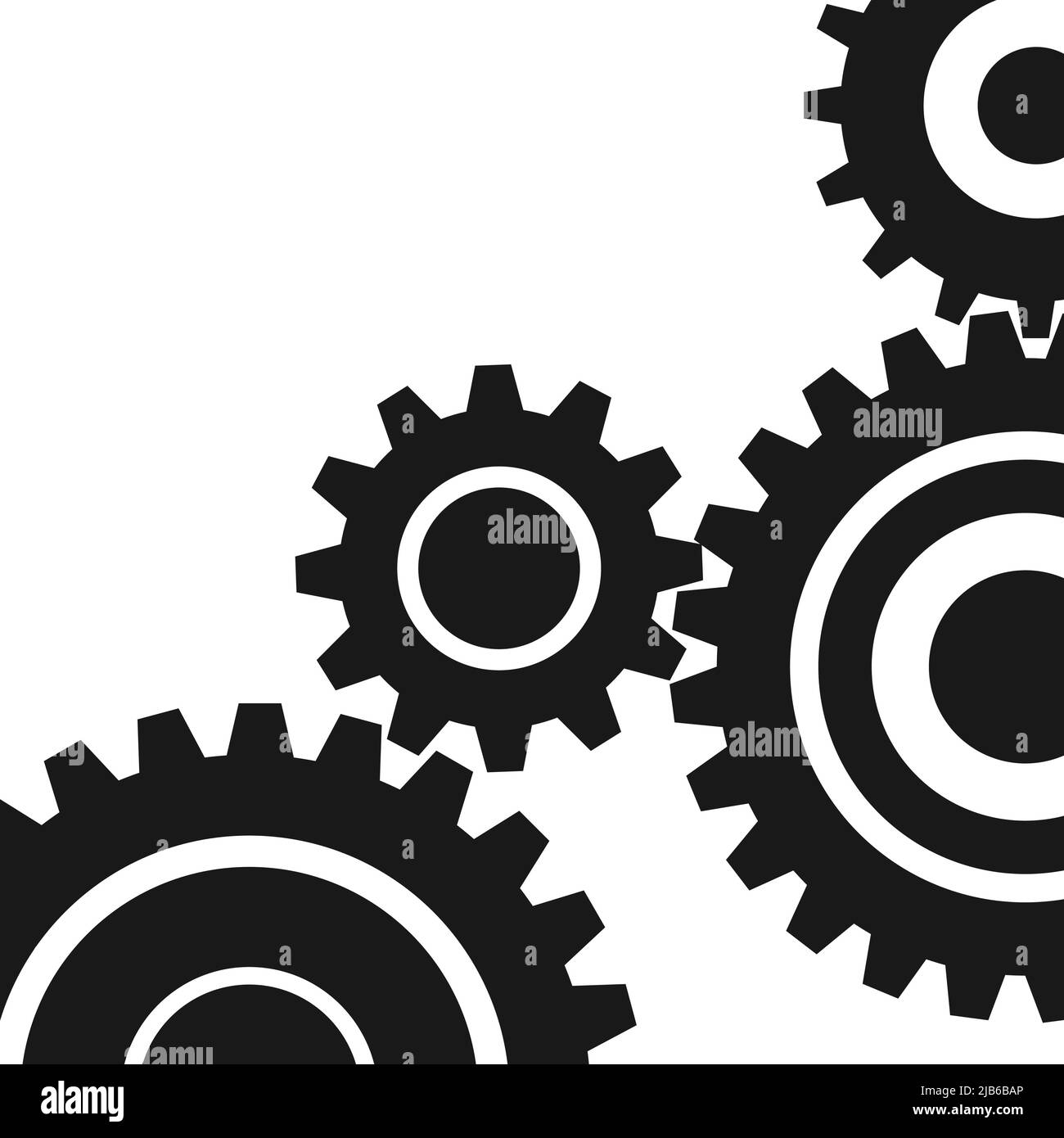 four pieces gears set icon on background,Vector illustration Stock ...