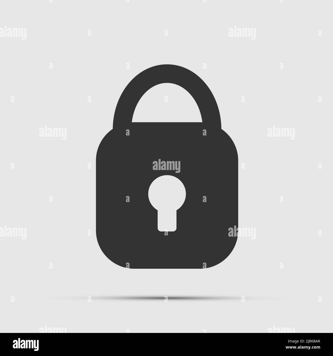 symbol padlock black icon on white background.vector illustration Stock ...