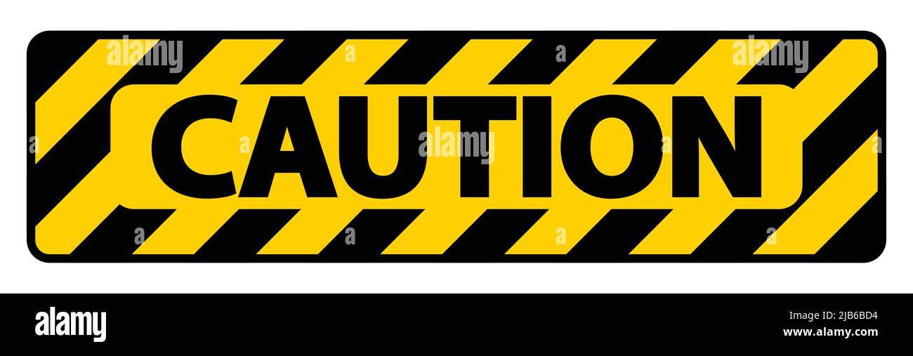 Caution Sign On White background Stock Vector Image & Art - Alamy