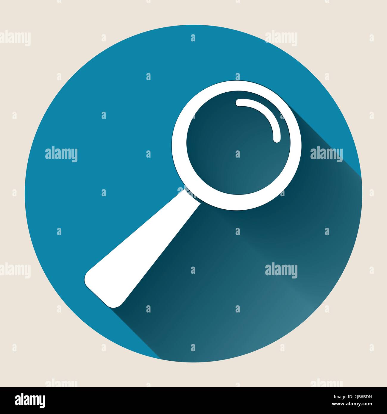 Magnifying glass icon flat In the circle beautiful,Vector illustration ...