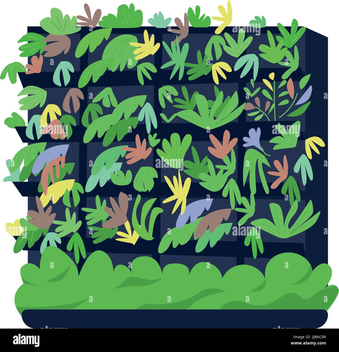 Decorated with flowers and greenery Stock Vector Images - Alamy