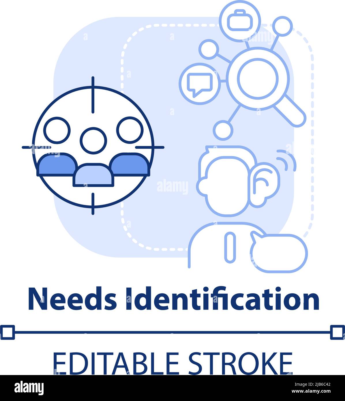 Needs identification light blue concept icon Stock Vector Image & Art ...