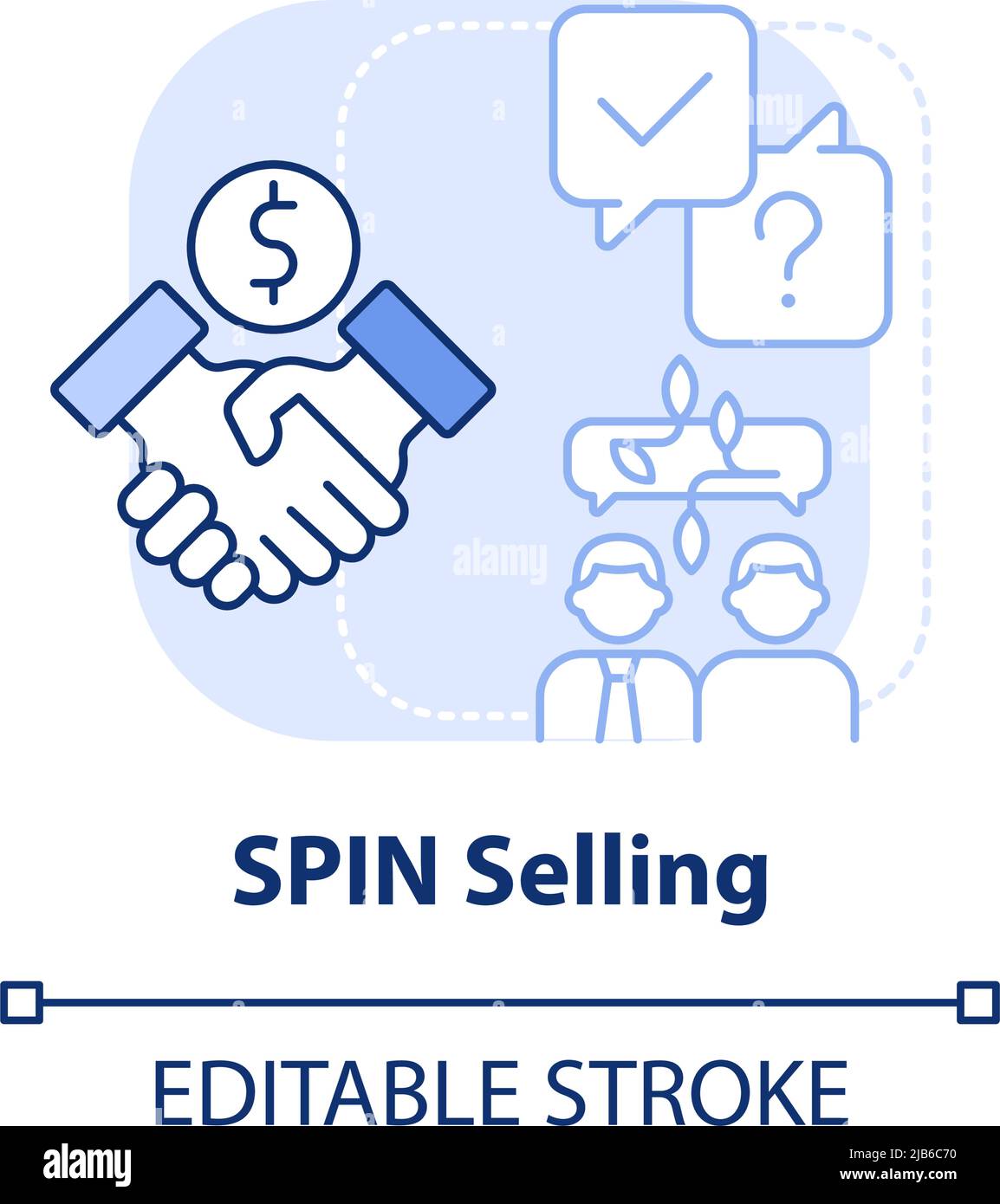 Spin Selling Light Blue Concept Icon Stock Vector Image And Art Alamy