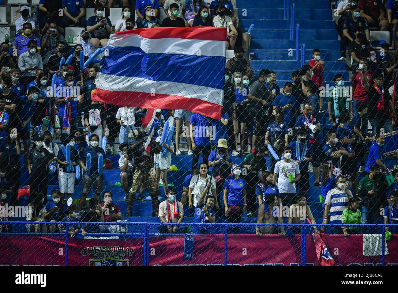 Thailand fans cheer during the International Friendly match between ...