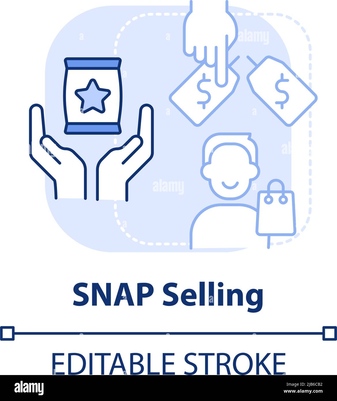 SNAP selling light blue concept icon Stock Vector Image & Art - Alamy