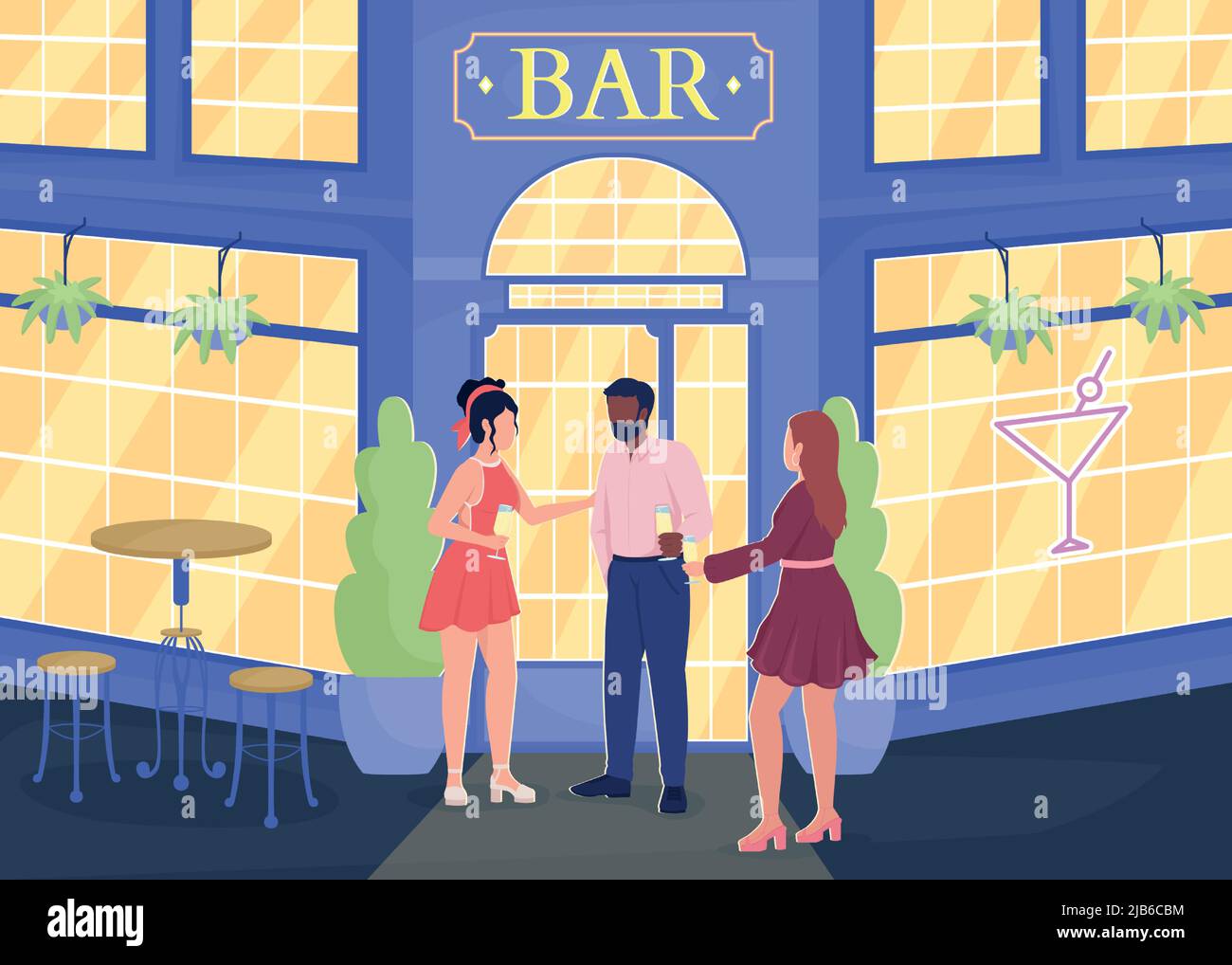 African bar entrance Stock Vector Images - Alamy