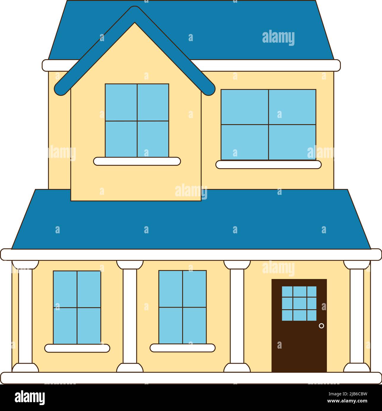 Detached house country in Stock Vector Images - Alamy