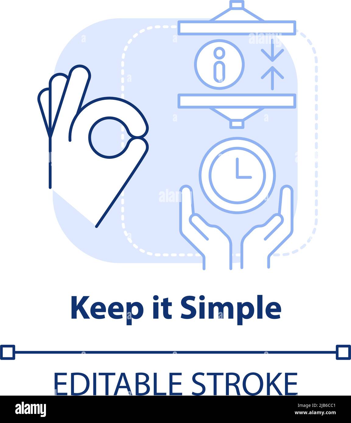 Keep it simple principle Stock Vector Images - Alamy