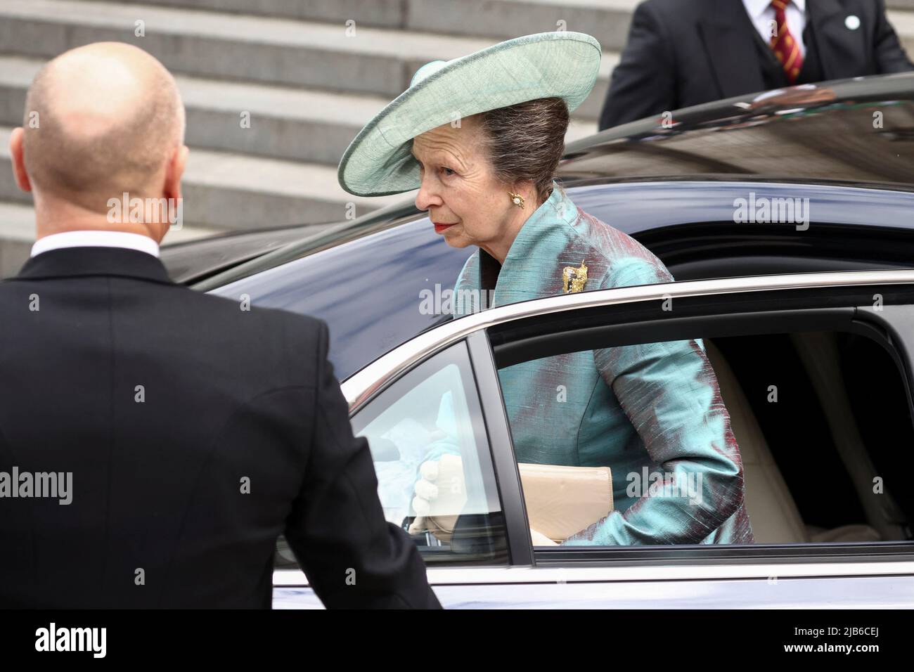 The Princess Royal arrives for the National Service of Thanksgiving at ...