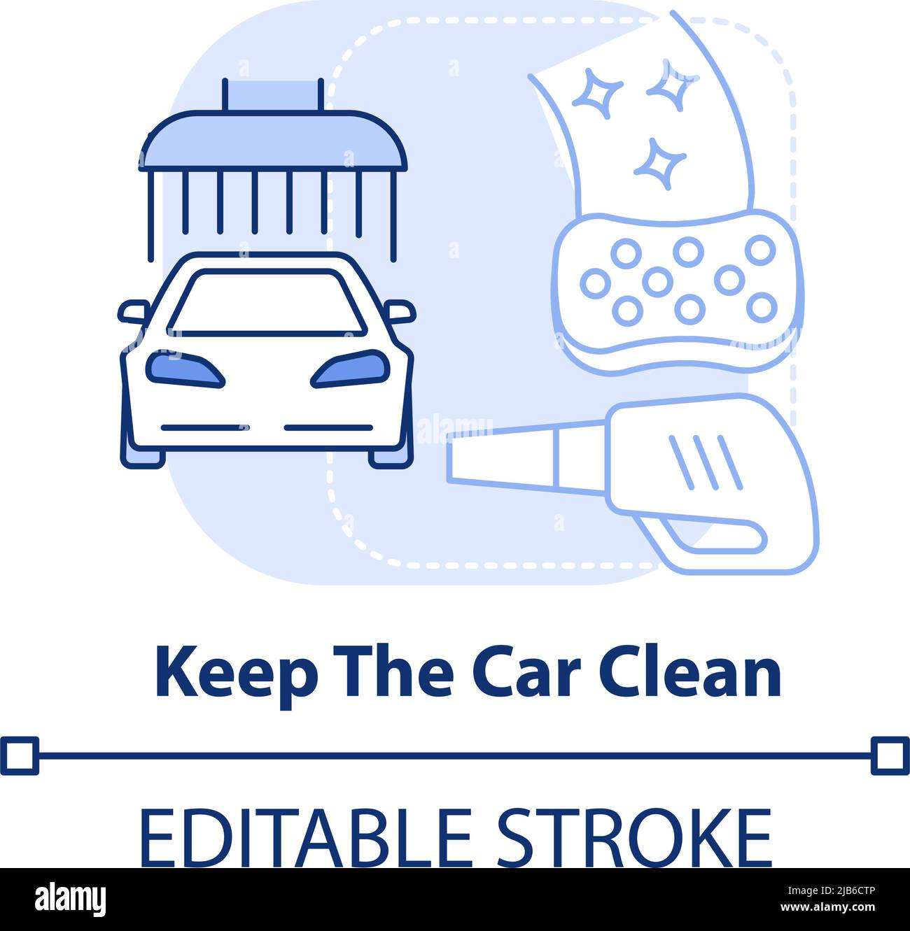 Keep the car clean light blue concept icon Stock Vector Image & Art - Alamy