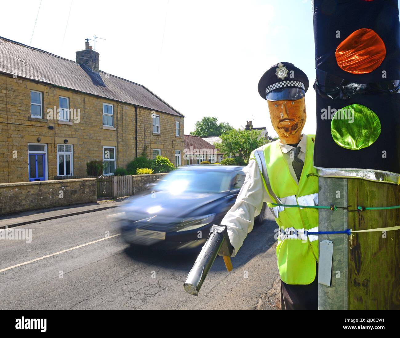 pretend policeman figure with hand held speed gun wass north yorkshire ...