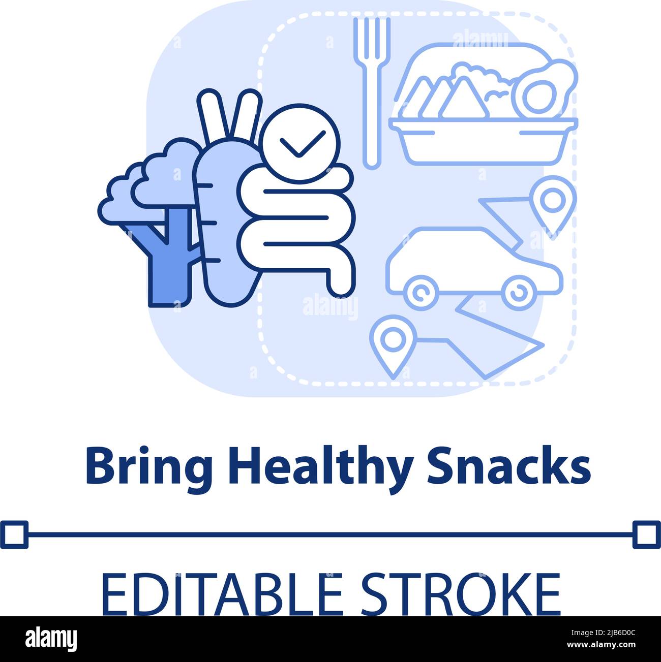 Bring healthy snacks light blue concept icon Stock Vector Image & Art ...