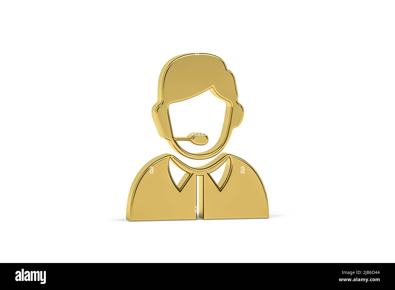 Golden 3d announcer icon isolated on white background - 3d render Stock ...