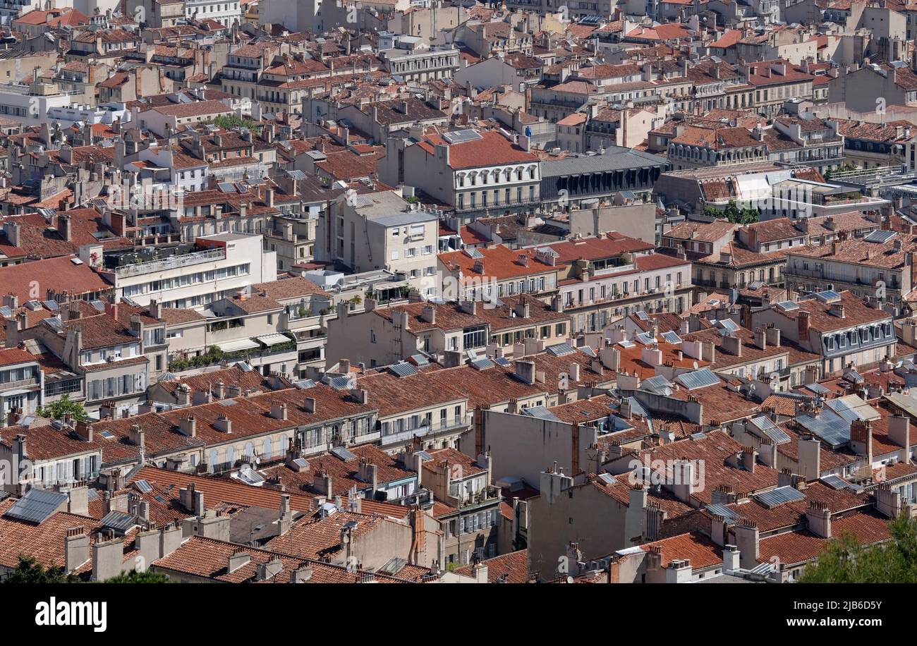 View over the city of Marseille from a hill Stock Photo - Alamy