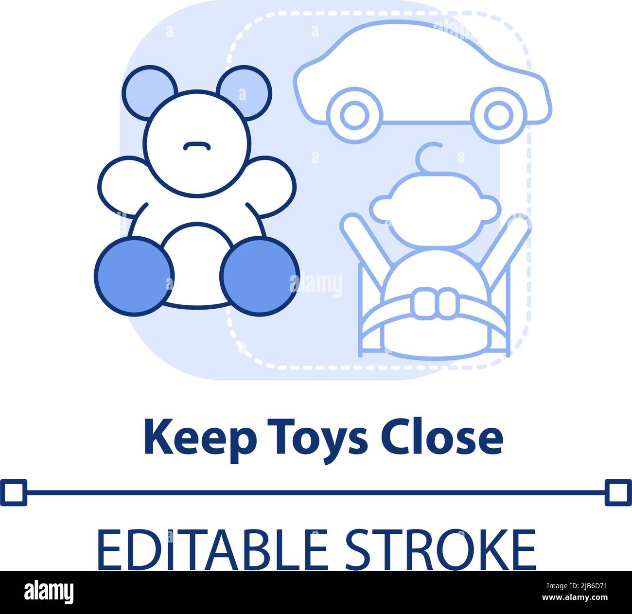 Keep toys close light blue concept icon Stock Vector Image & Art - Alamy