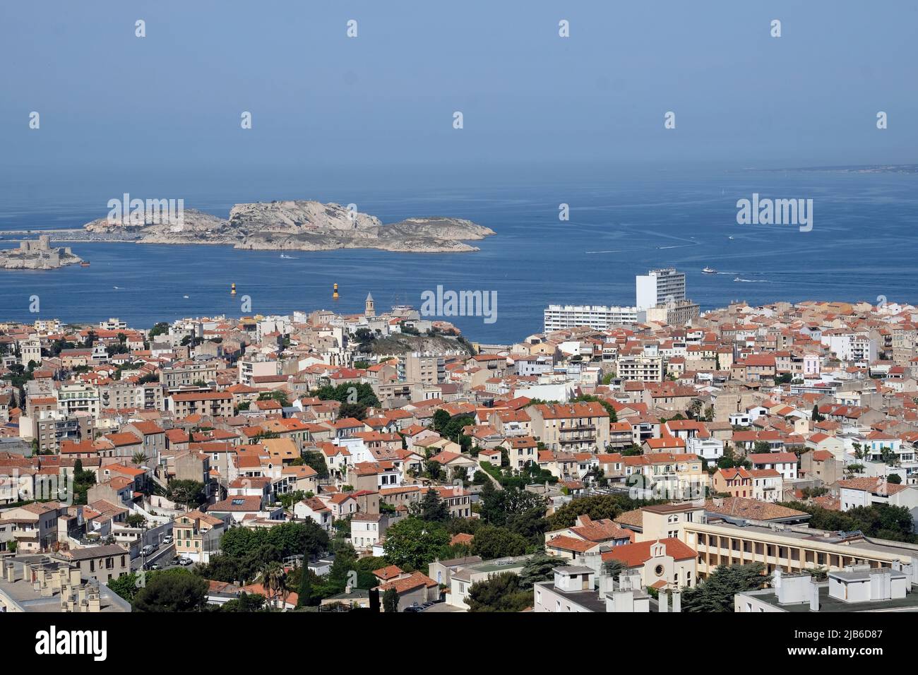View over the city of Marseille from a hill Stock Photo - Alamy