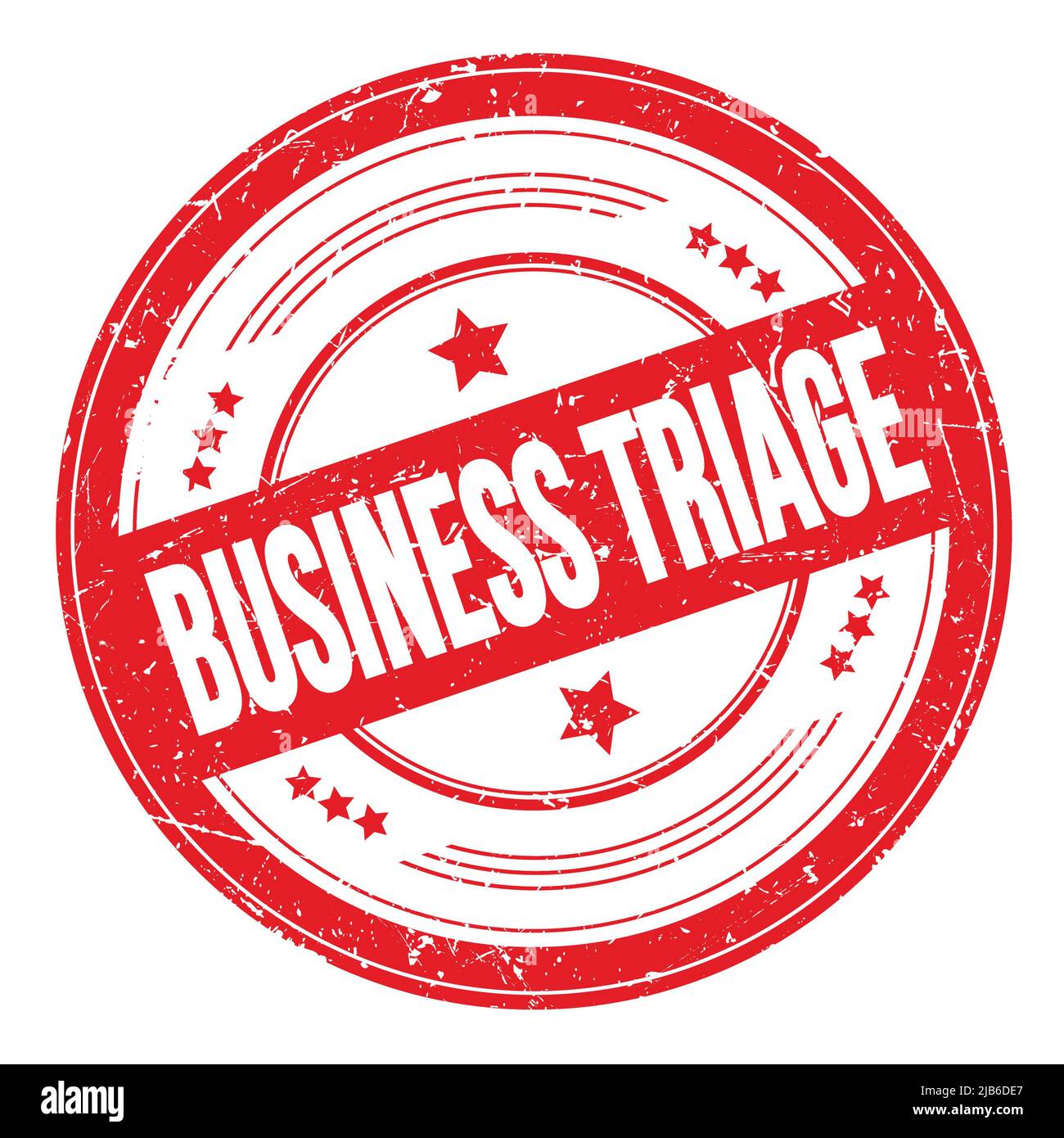 BUSINESS TRIAGE text on red round grungy texture stamp Stock Photo - Alamy