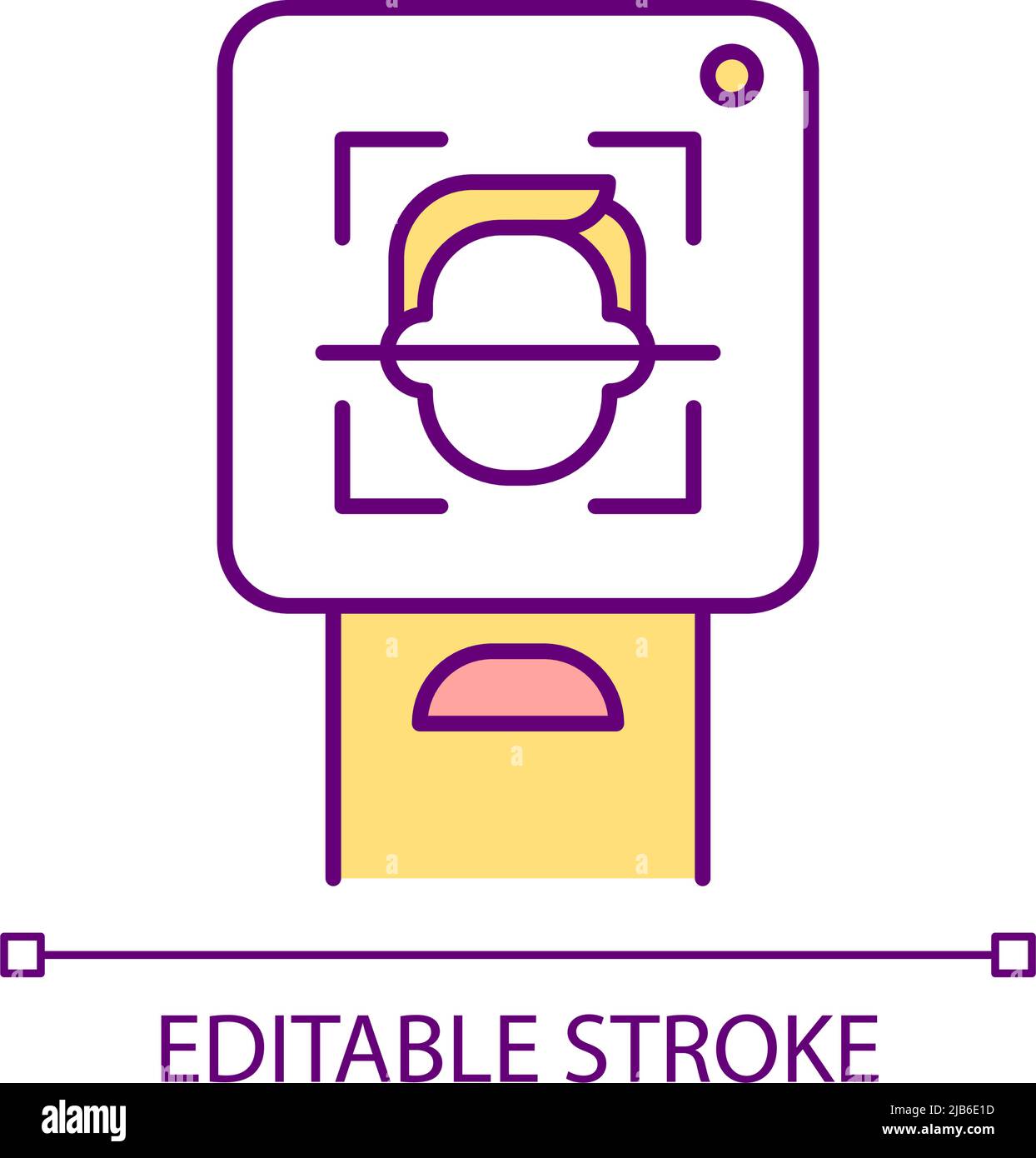 Facial recognition RGB color icon Stock Vector Image & Art - Alamy