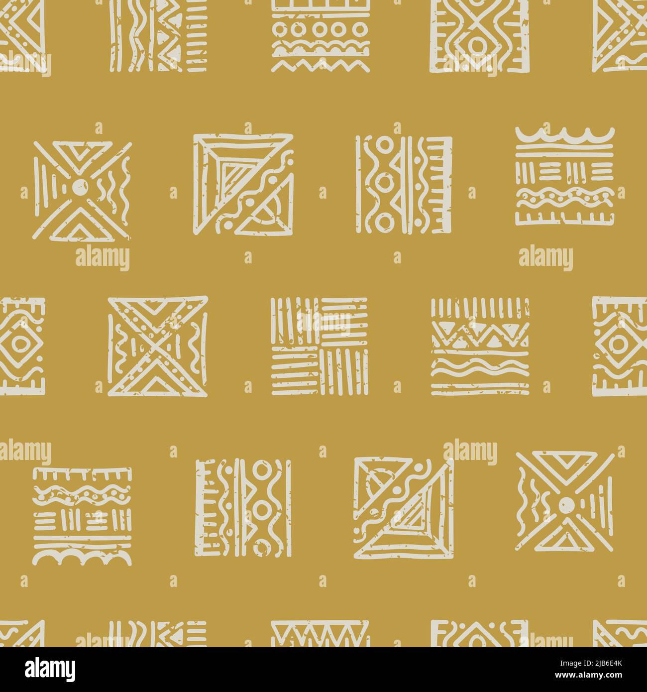 Hand drawn abstract seamless pattern, ethnic background, african style ...