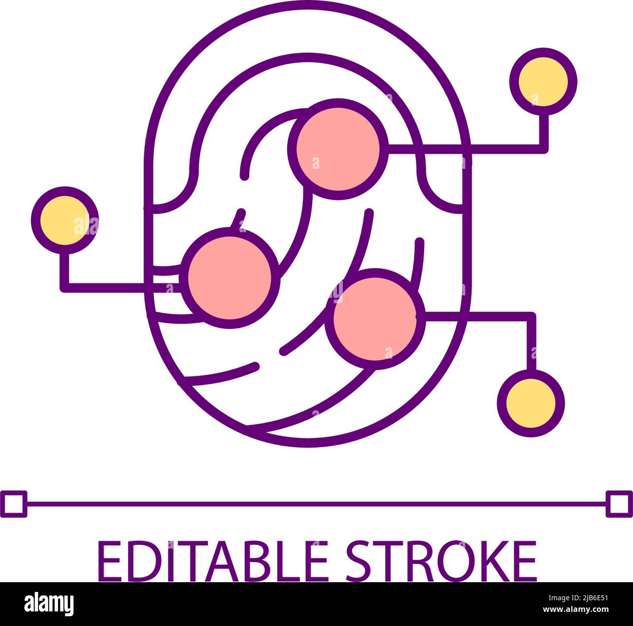 Fingerprint scanning RGB color icon Stock Vector Image & Art - Alamy