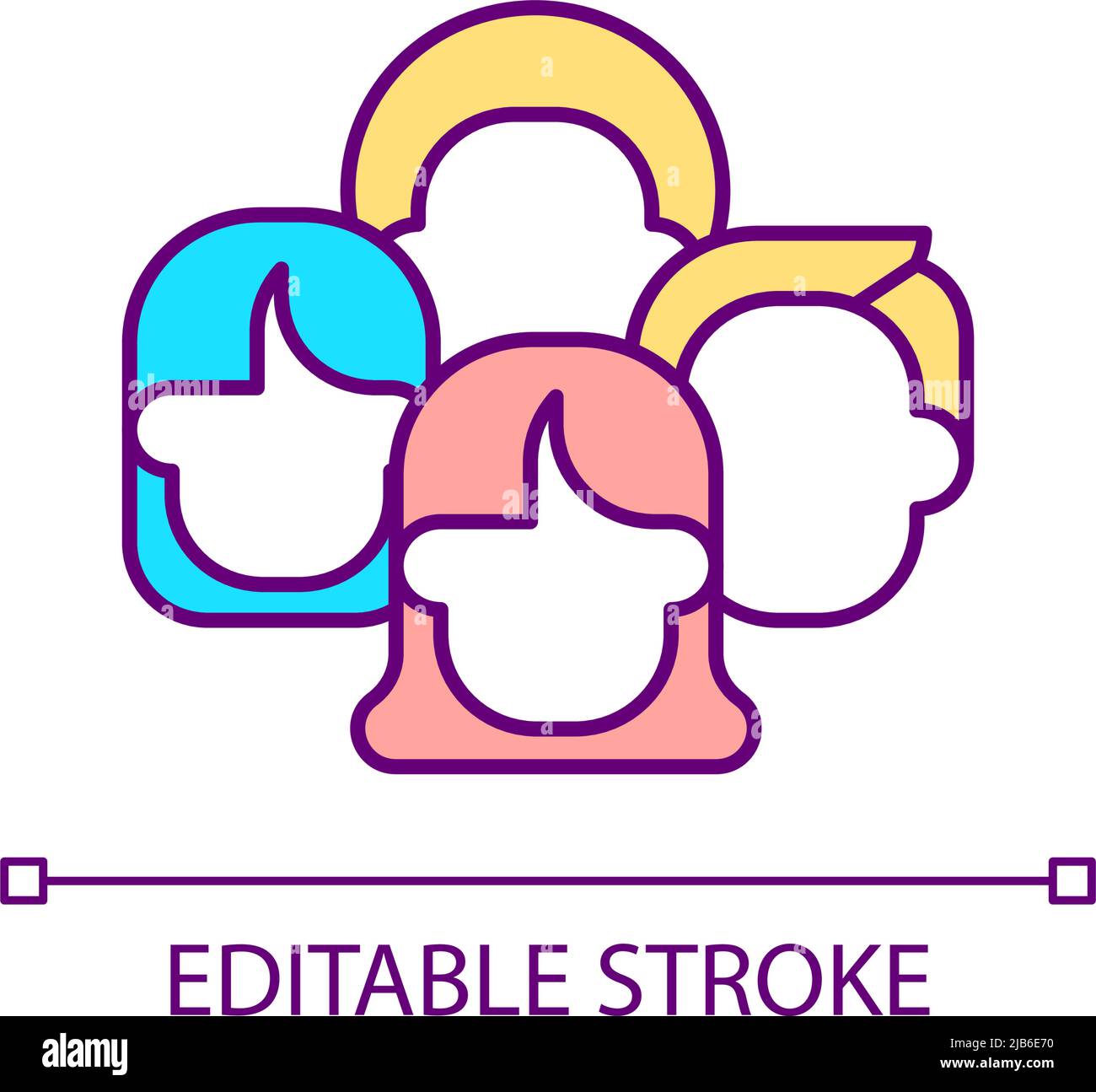 Diversity in community RGB color icon Stock Vector Image & Art - Alamy