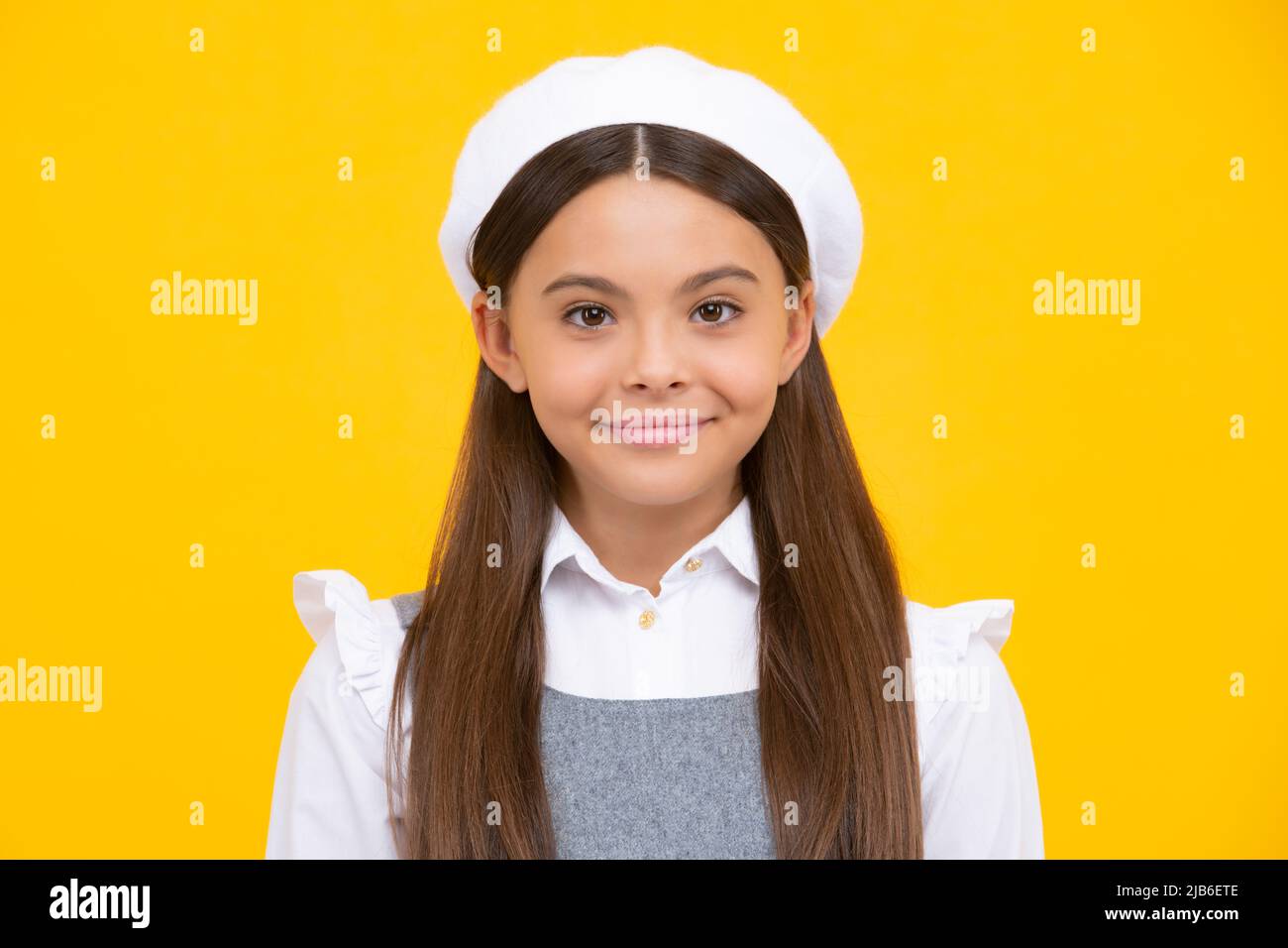 Happy girl face, positive and smiling emotions. Portrait of cute ...