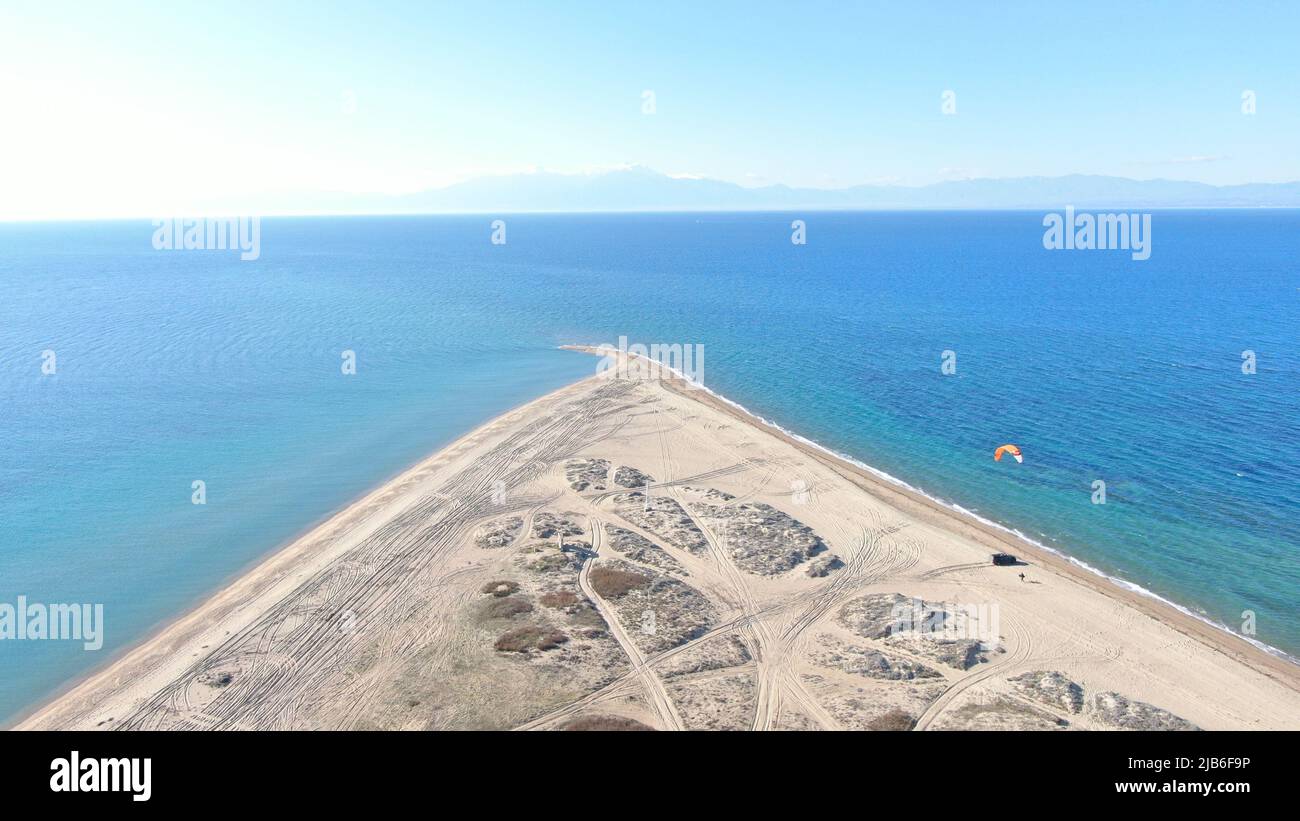 shipwreck of epanomi in halkidiki greece with drone Stock Photo - Alamy