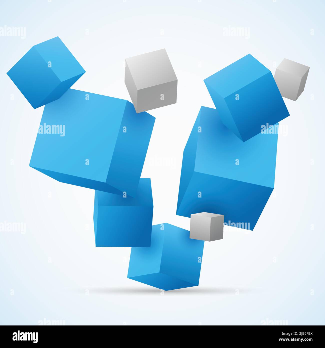Abstract 3d flying cubes background vector illustration Stock Vector ...