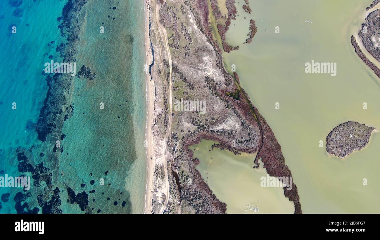 shipwreck of epanomi in halkidiki greece with drone Stock Photo - Alamy