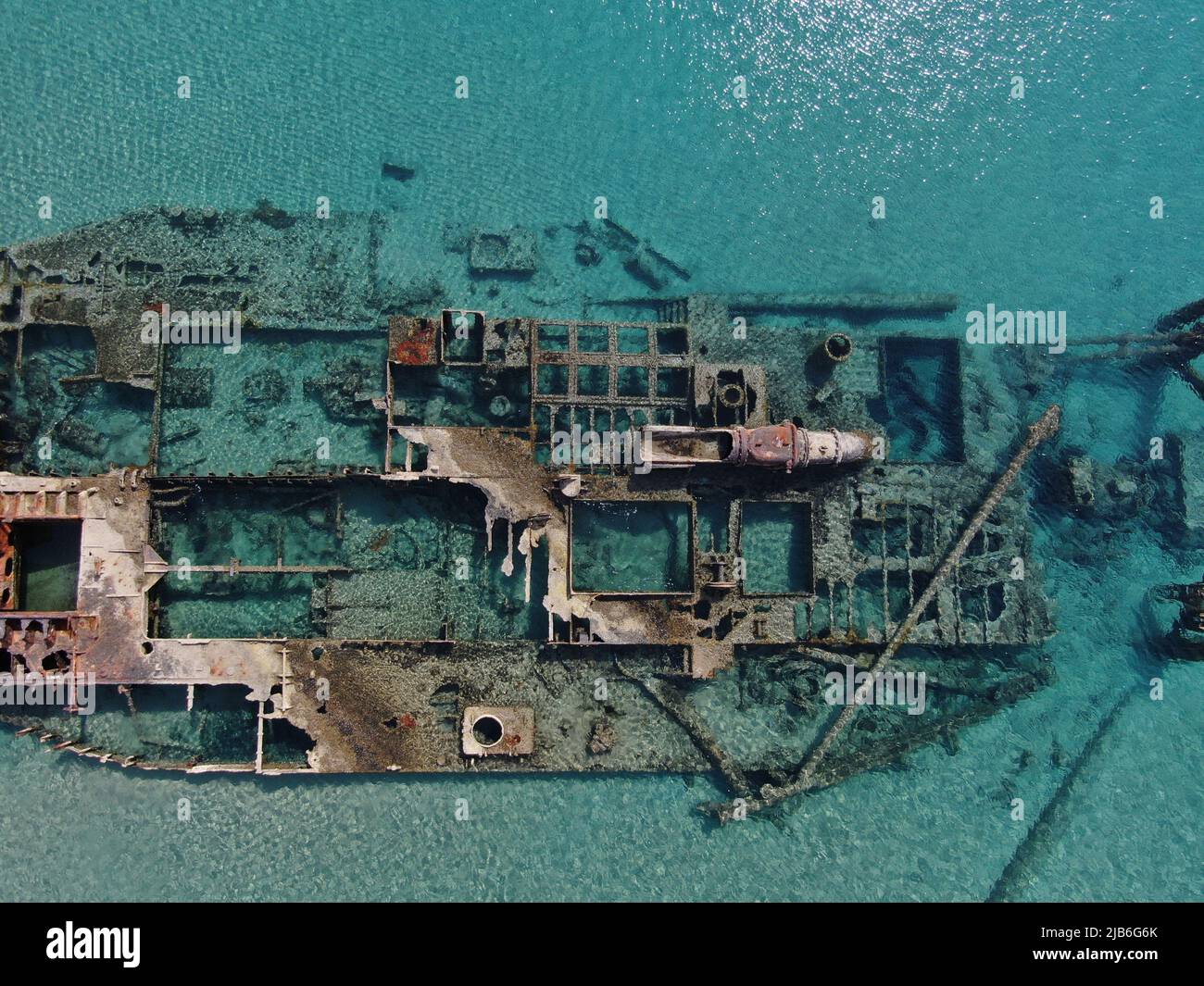 shipwreck of epanomi in halkidiki greece with drone Stock Photo - Alamy