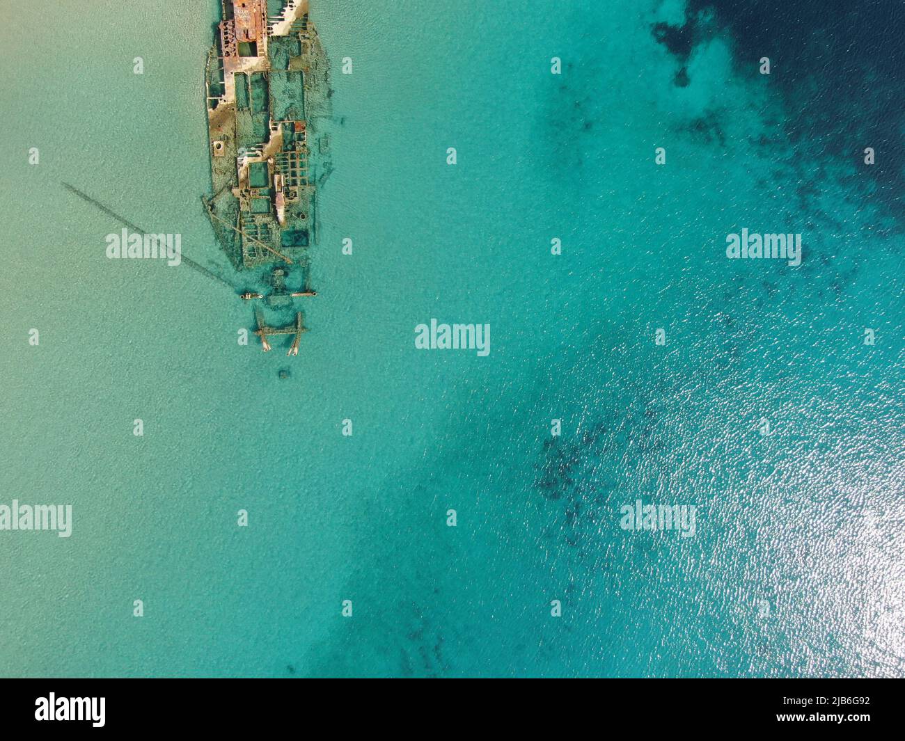 shipwreck of epanomi in halkidiki greece with drone Stock Photo - Alamy