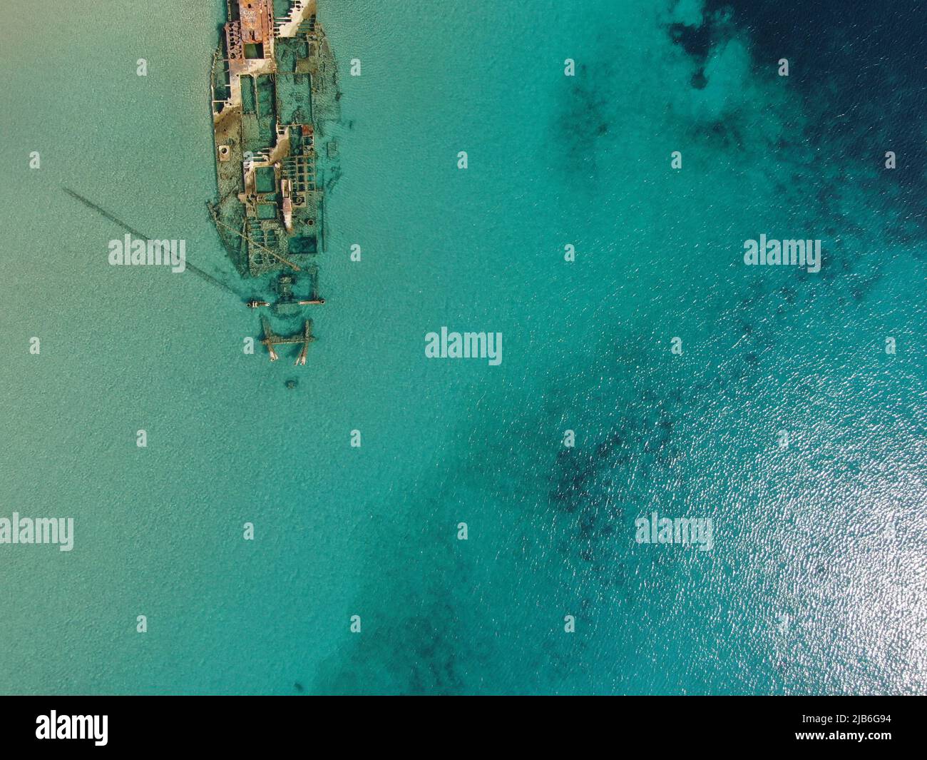 shipwreck of epanomi in halkidiki greece with drone Stock Photo - Alamy