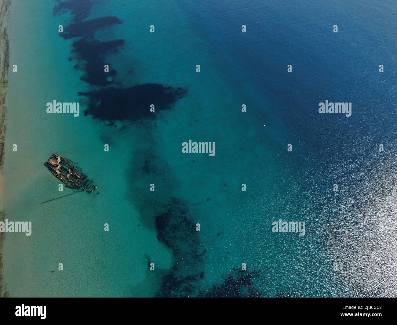 shipwreck of epanomi in halkidiki greece with drone Stock Photo - Alamy