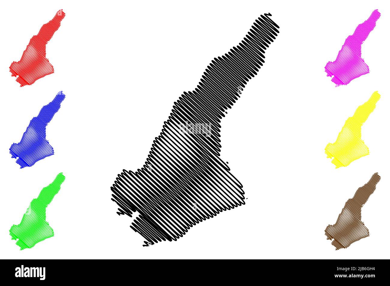 Awaji island (Japan, East Asia, Japanese archipelago) map vector ...