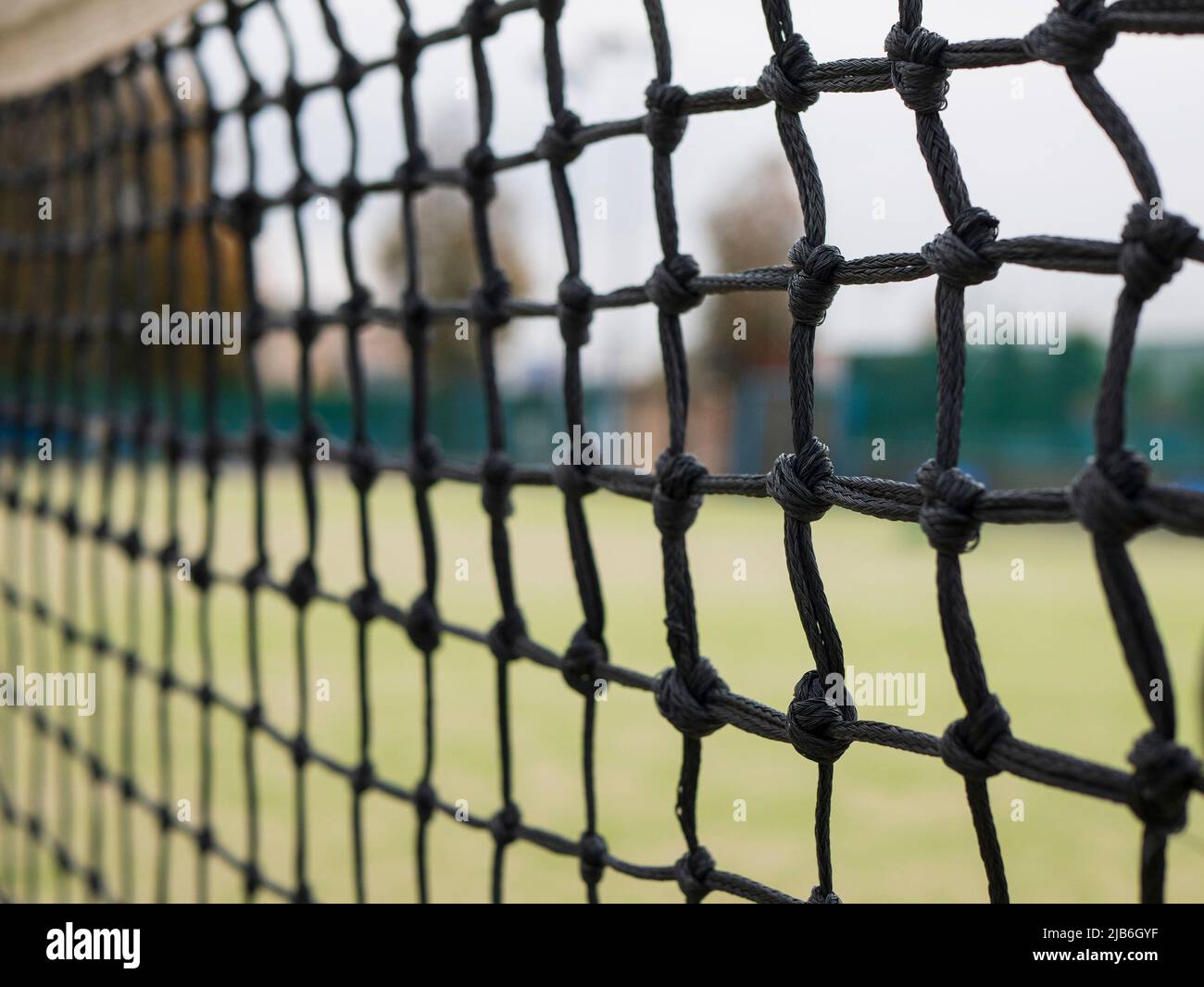 Tennis net with bokeh effect, close up. Concept of strength, separation ...