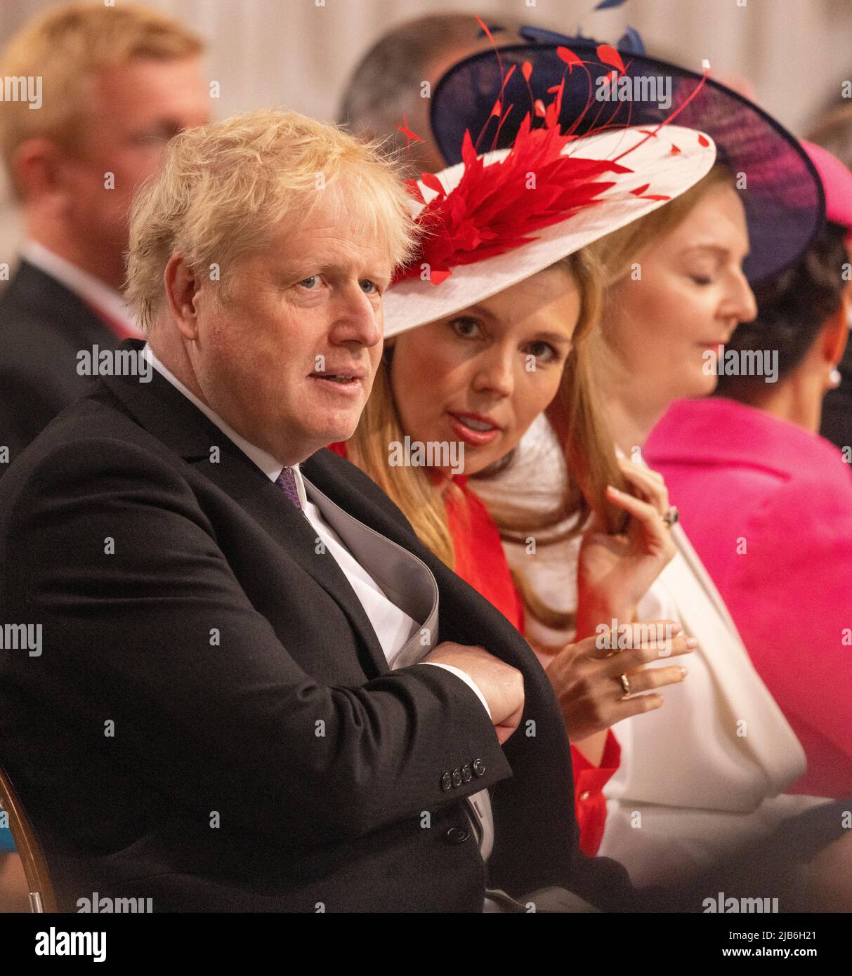 Prime Minister Boris Johnson and his wife Carrie Johnson during the ...