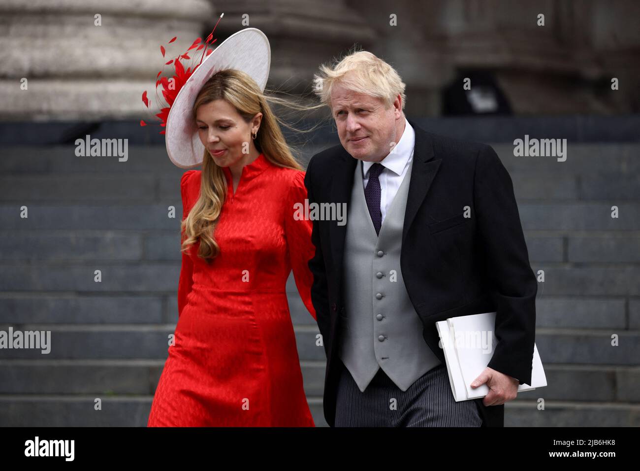 British Prime Minister Boris Johnson and his wife Carrie Johnson ...