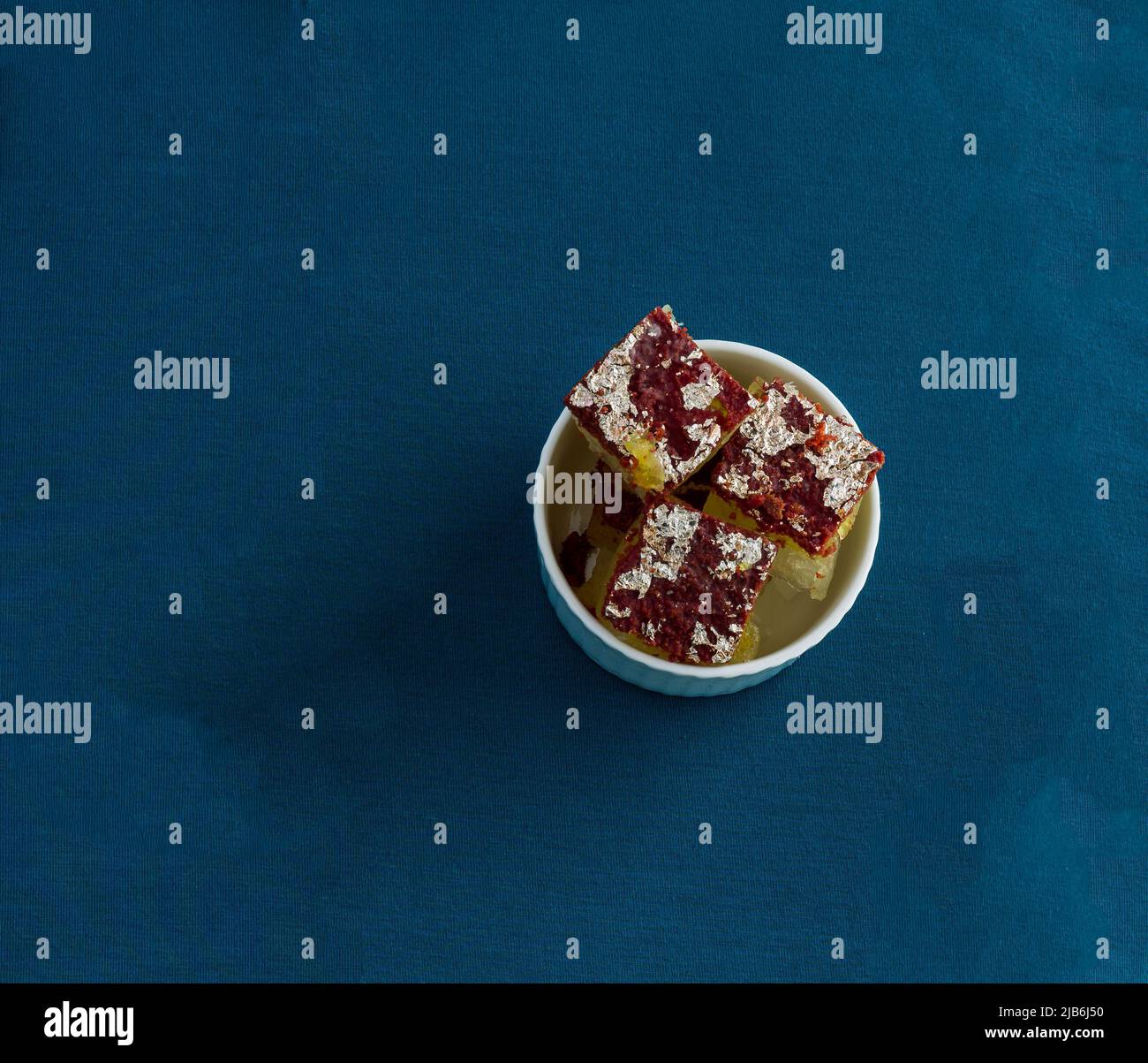 Bowl of Chocolate Petha , Indian dessert or Mithai made from white ...