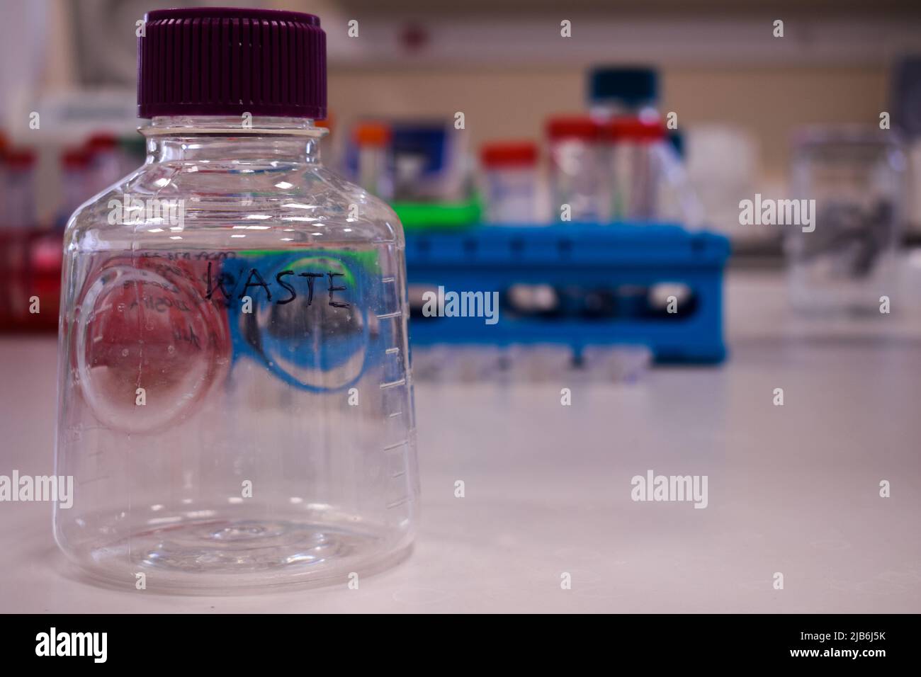 Waste container on cell tissue laboratory Stock Photo - Alamy