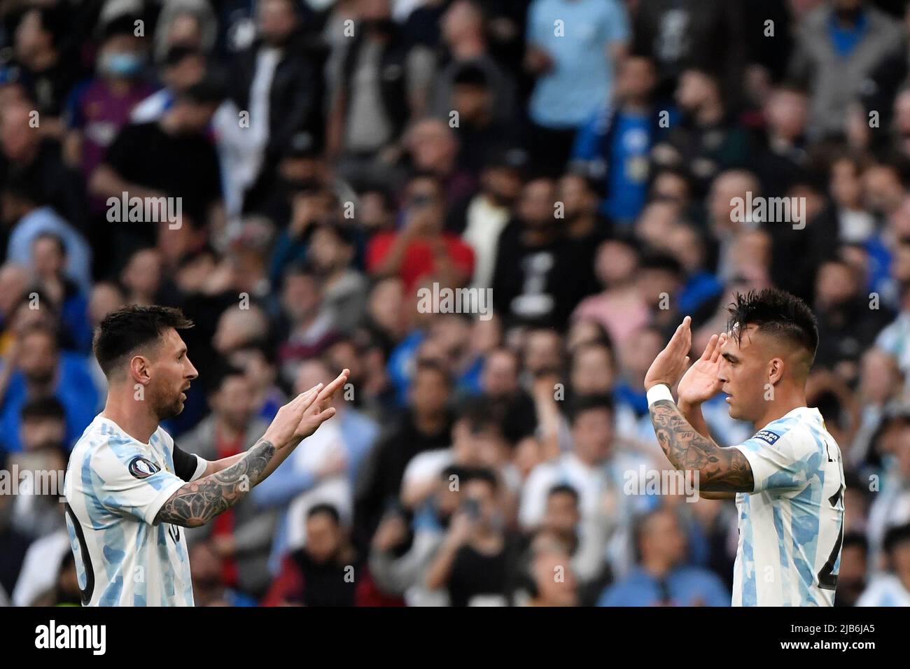Lautaro martinez celebration hi-res stock photography and images - Alamy