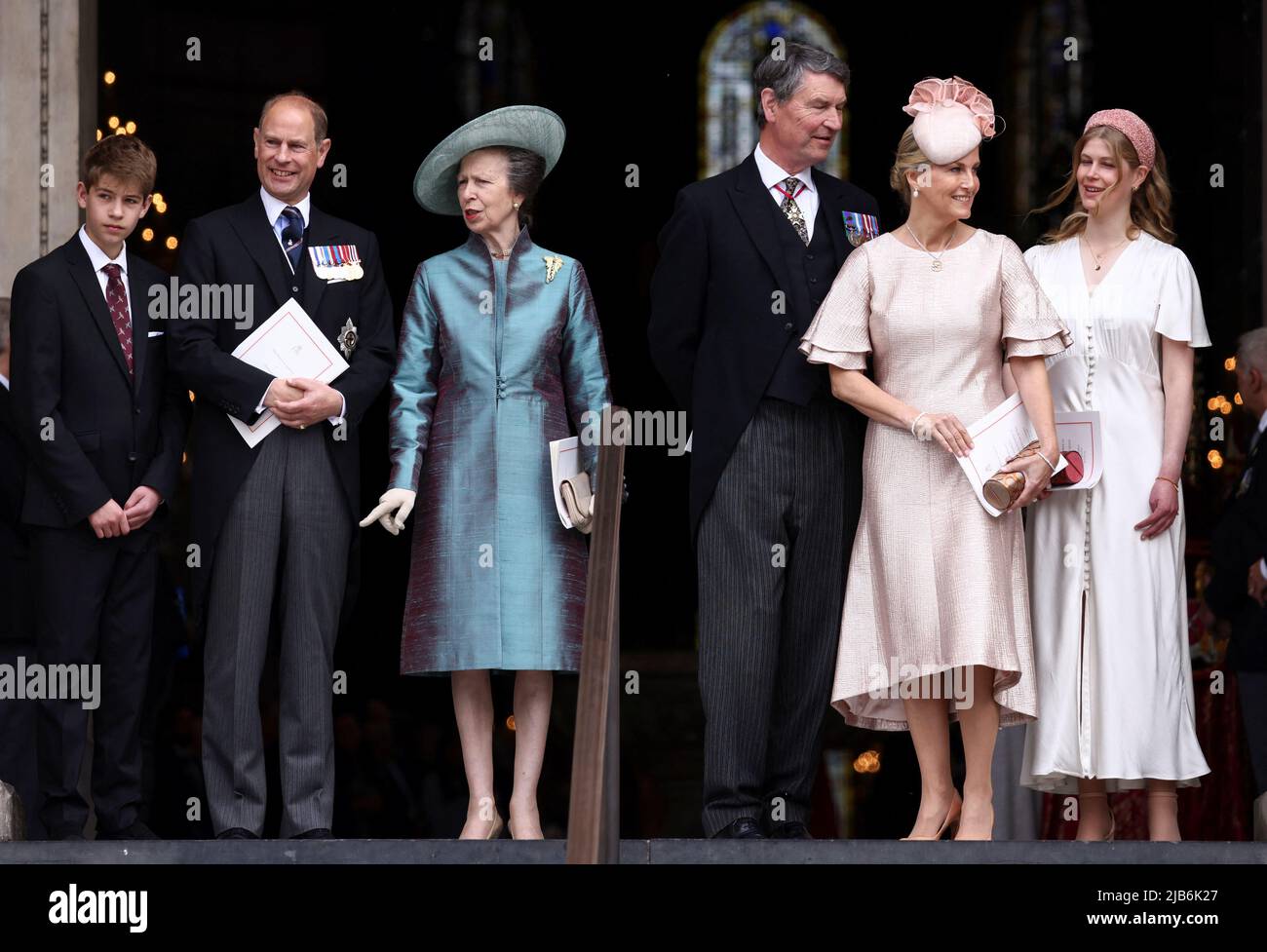 (Left-right) James Viscount Severn, the Earl of Wessex, the Princess ...