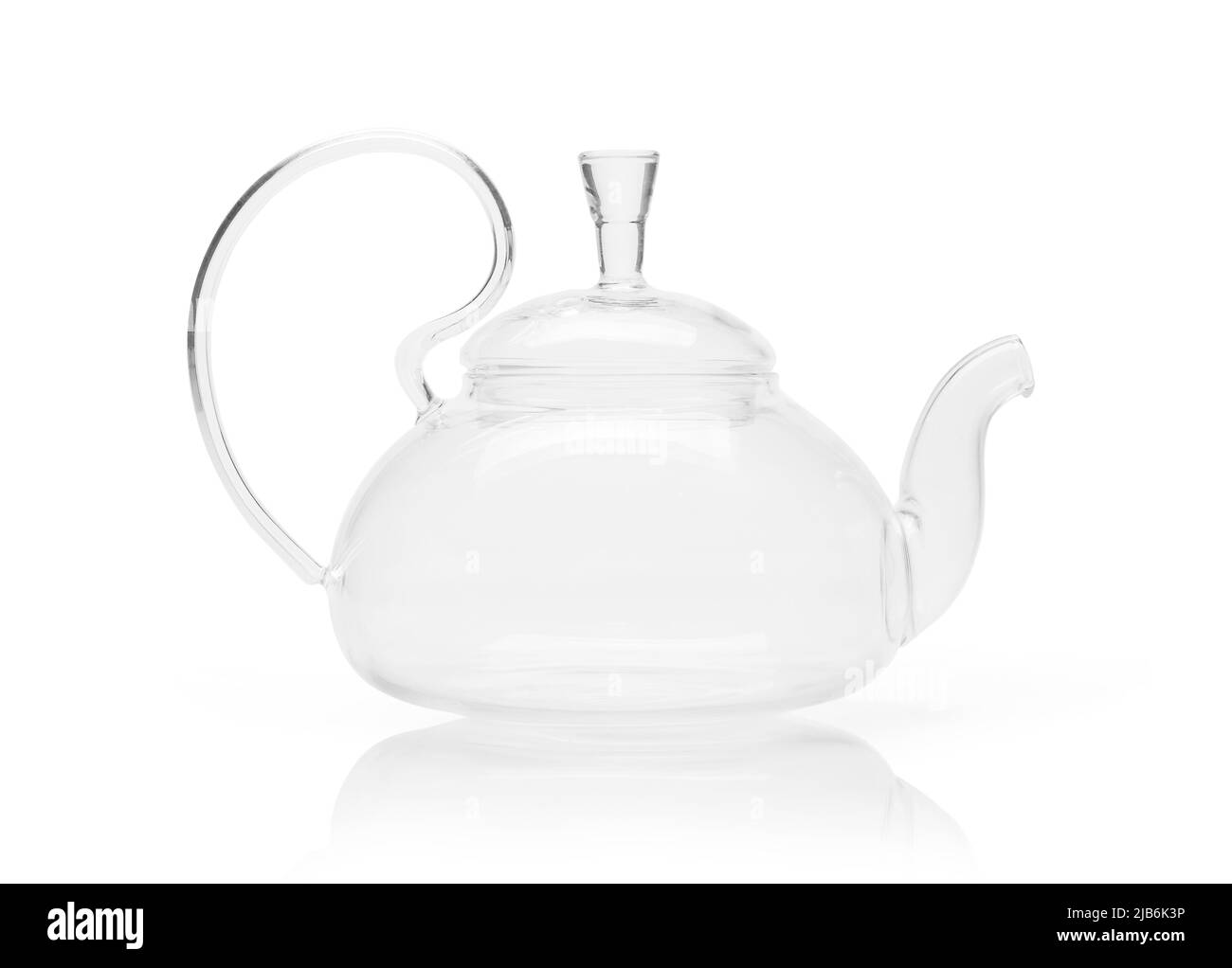 Empty glass teapot Stock Photo - Alamy