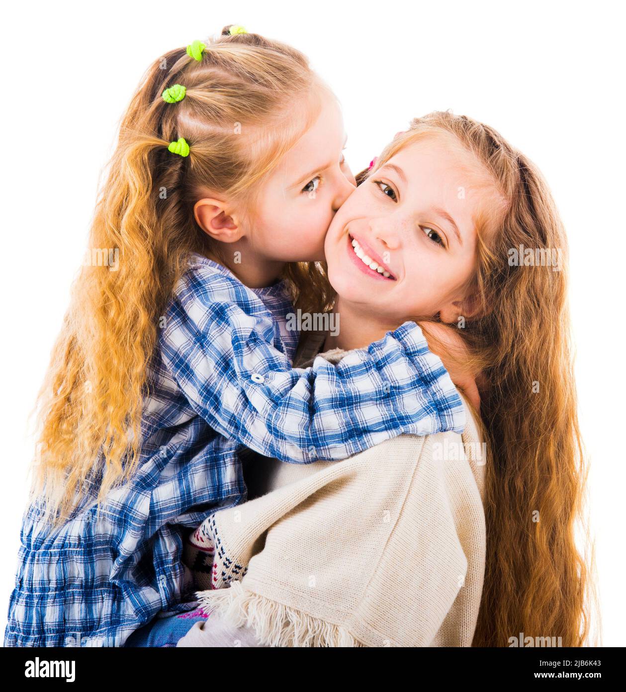 Teenager hugging white background hi-res stock photography and images ...