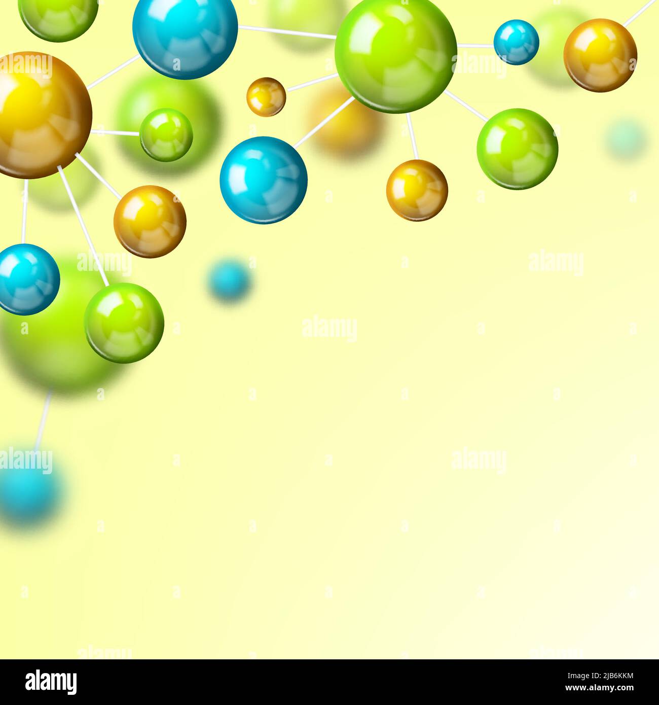 3d chemical physical colored atomic structure molecule model background ...