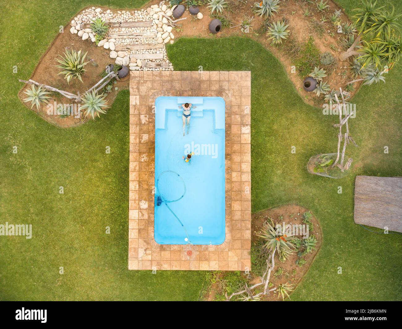 Garden swimming pool, south africa Stock Photo - Alamy