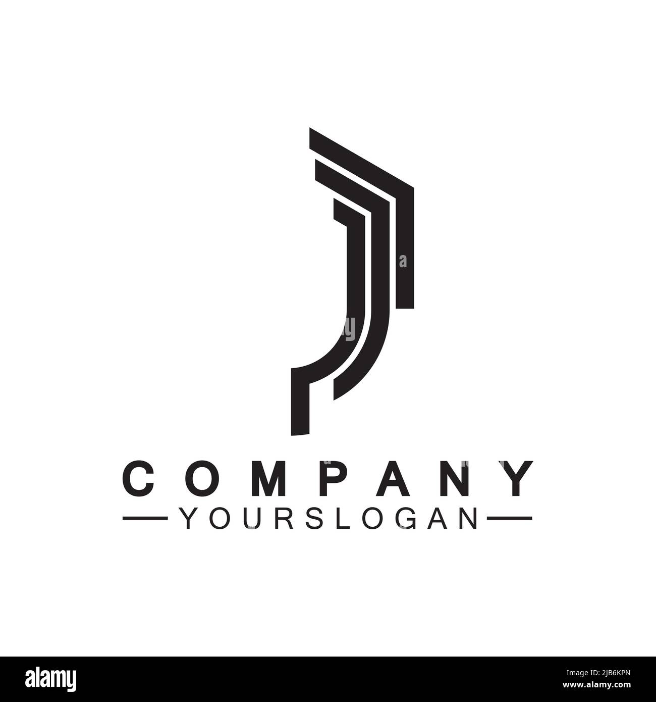 Letter j creative logo Black and White Stock Photos & Images - Alamy