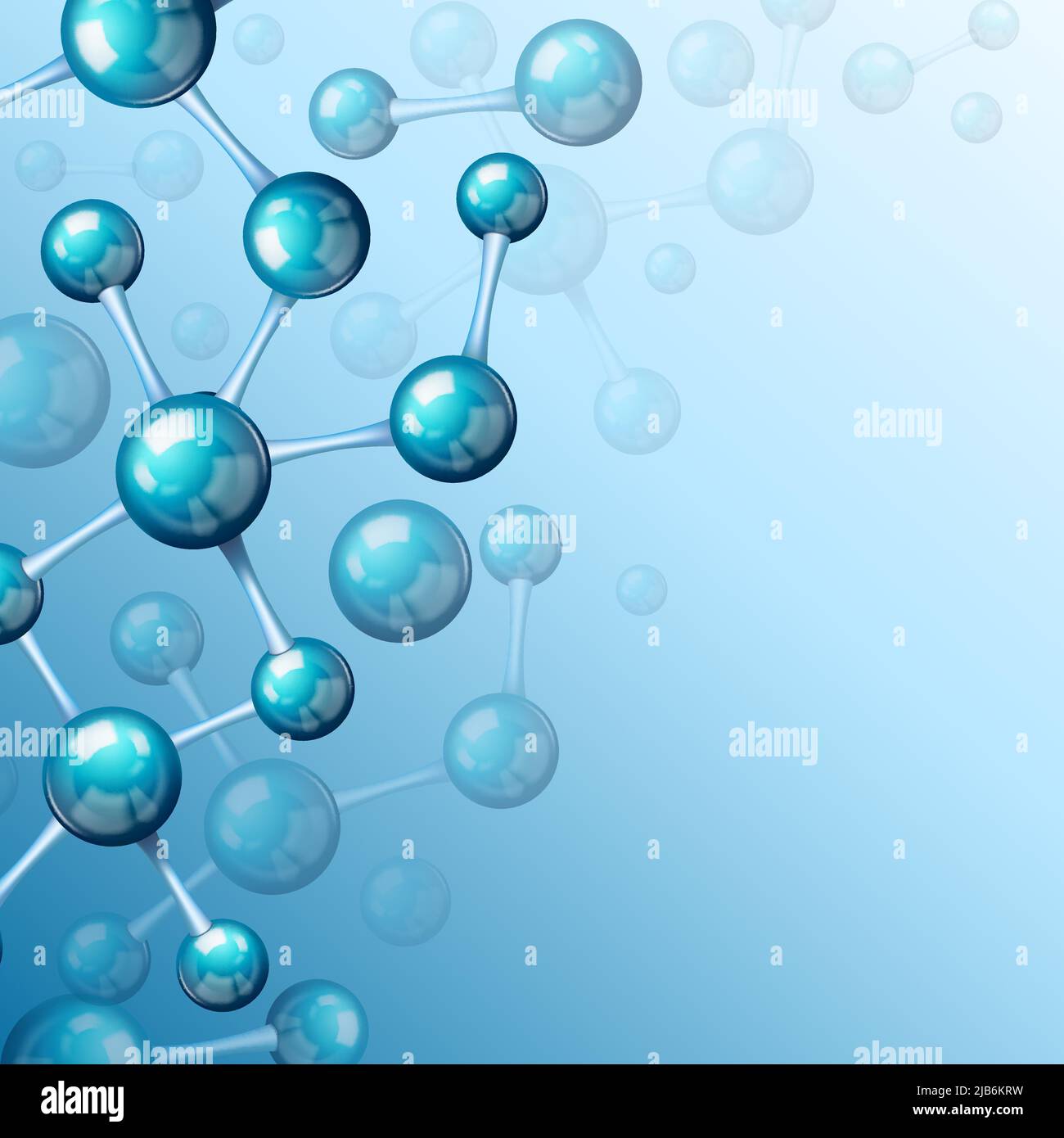 3d atomic structure molecule model grid over blue background wallpaper ...