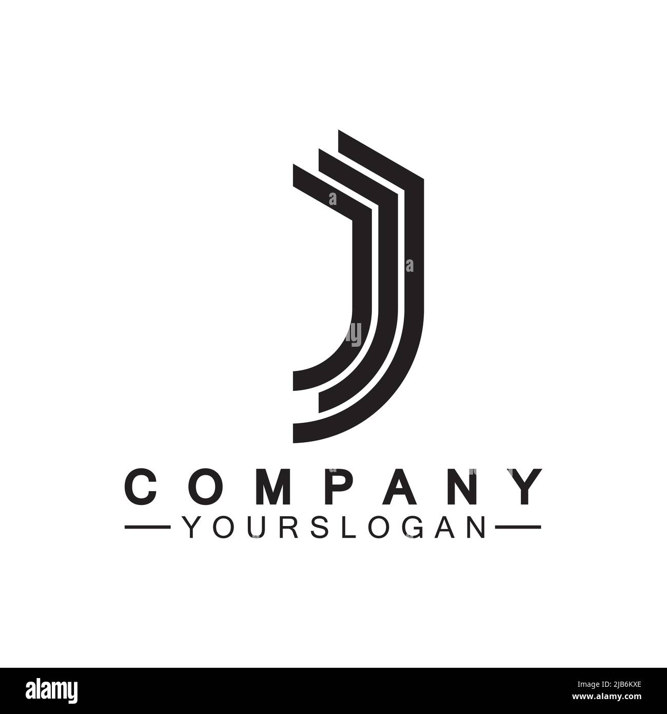 Creative abstract monogram Letter J logo icon design Stock Vector Image ...